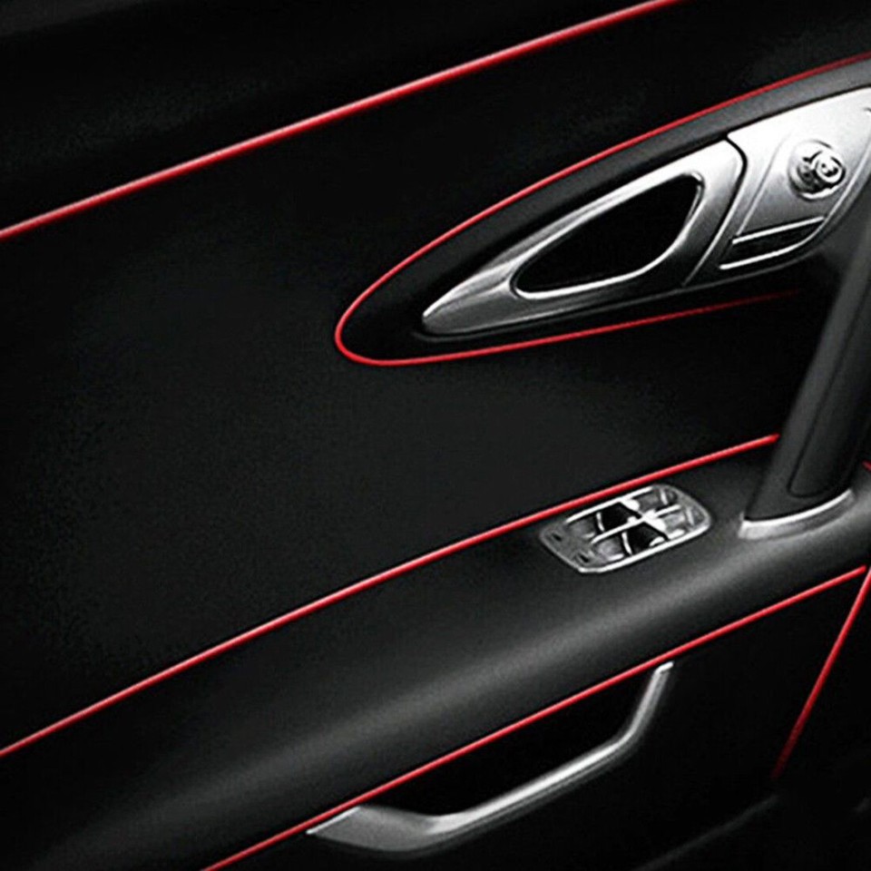Car Interior Decor Red Point Edge Gap Door Panel Molding Line Trim ...