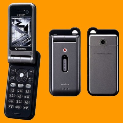 Used Sharp Vodafone 703SH SX313 Black GSM 2G 3G Flip Clamshell Cell ...