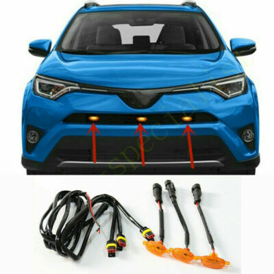 For Toyota RAV4 2013-2018 Front Grille LED Light Raptor Style Grill ...