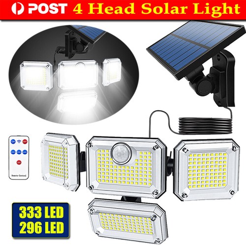 333 LED Solar Motion Sensor Light Outdoor IP65 Wall Garden Security ...
