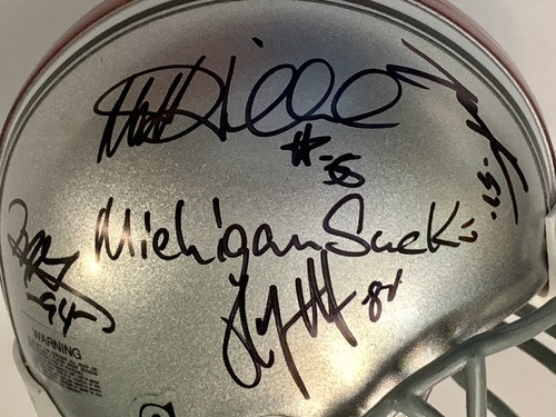 Ohio State Buckeyes signed Mini Helmet w/ Michigan sucks Matt Wilhelm ...