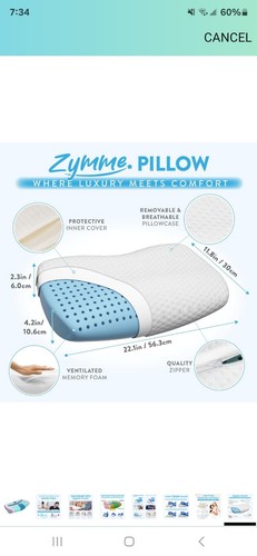 Zymme Cervical Neck Pillow | Memory Foam Pillows for Side, Back, Front ...