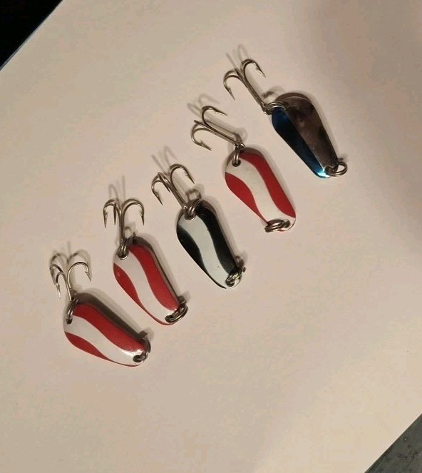 5 VTG WOB-L-RITE CASTING SPOONS, FISHING LURES, FLYROD SIZE | eBay