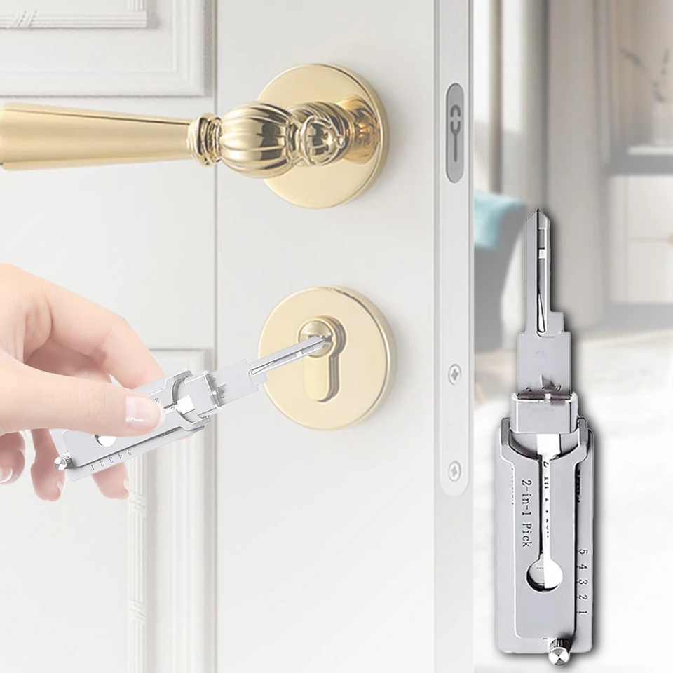 Stainless Steel Key Decoder O-Ring Pickup Kit Precision Hook & Pick Set ...