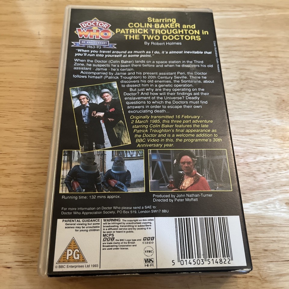 Doctor Who: The Two Doctors (VHS, 1993) - Colin Baker & Patrick ...