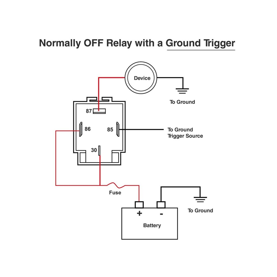 Nilight 50023R 5 Pack 30A Fused Relay Switch Kit 12V 4 Pin SPST Relay ...