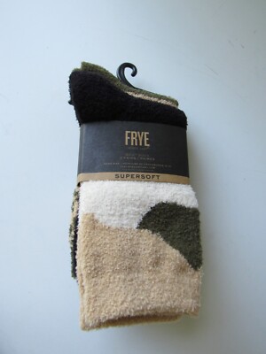 Frye Boot Socks 2 PAIR Women's 5-10 Shoe Size SUPERSOFT Multi-Color NWT ...