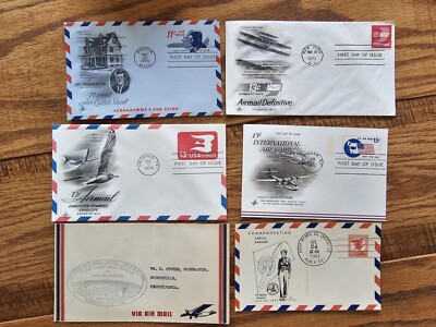 6 - Vintage Airmail Covers - FDC's - Cache - #4 | eBay