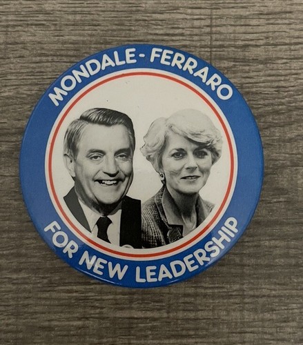 Mondale Ferraro 1984 campaign Button Pin | eBay