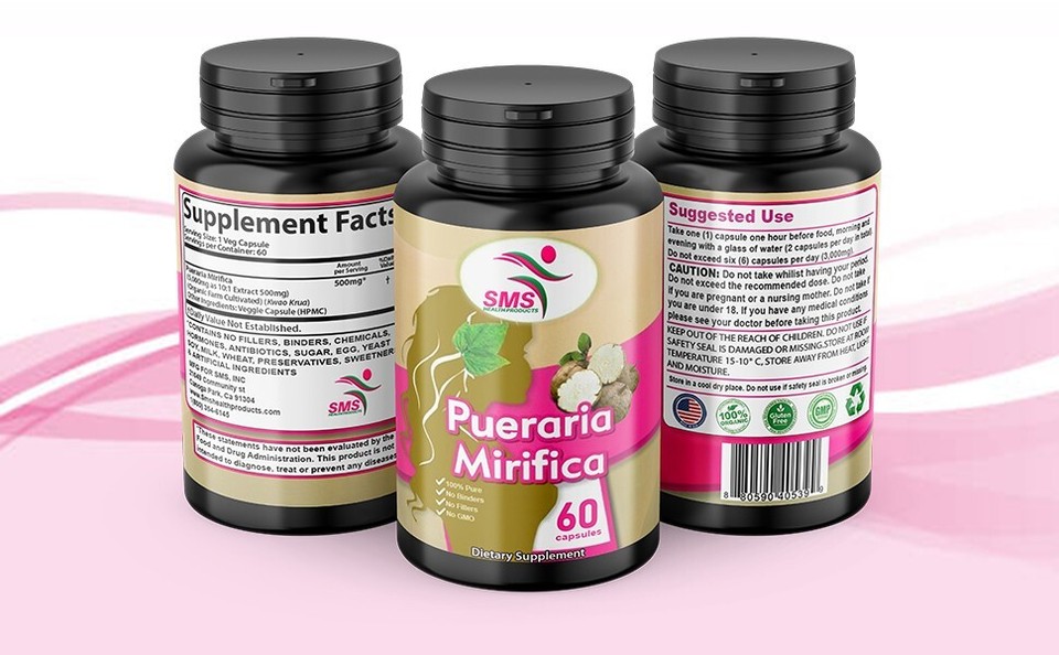 STRONG PUERARIA MIRIFICA CAPSULES BUST GROWTH ENLARGEMENT 60 PILLS ...