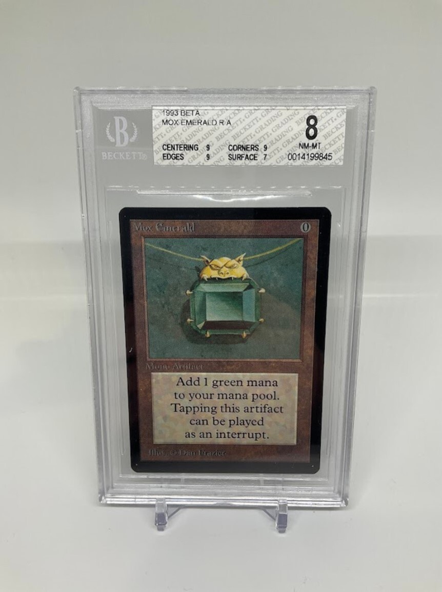 Mox Emerald 1993 Beta Magic the Gathering Beckett 8 NM-MT | eBay