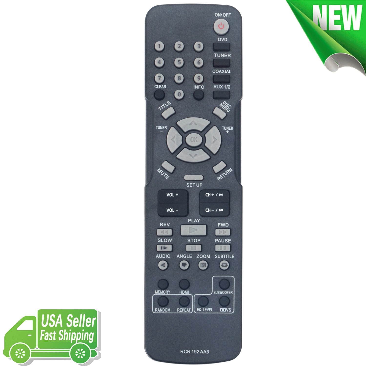 RCR 192 AA3 Replacement Remote Control for RCA DVD Home Theater System ...