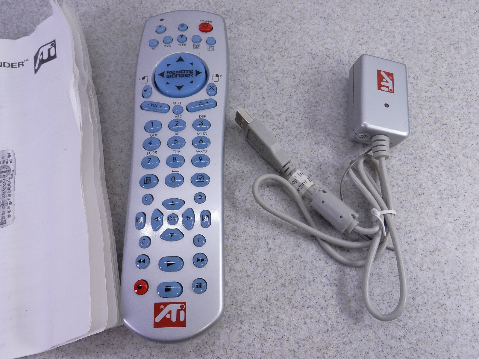 ATI Remote Wonder. Control With USB Wireless Remote Receiver Kit. ATI ...