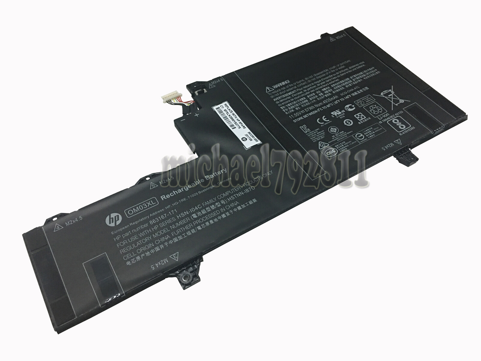 New Genuine Battery for HP EliteBook X360 1030 G2 OM03XL HSTNN-IB70 ...