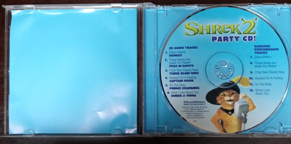 Shrek 2 Party (2004, CD, Dreamworks) 6 songs + 6 Karaoke Tracks w ...