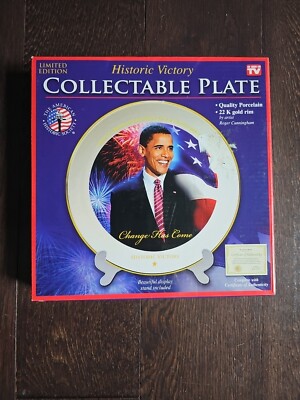 NEW President Barack Obama Historic Victory Collectible Plate with COA ...