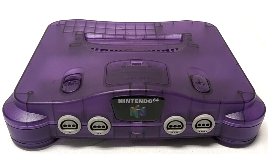 Vtg N64 Funtastic Grape Translucent PURPLE Nintendo-64 Gaming Console ...