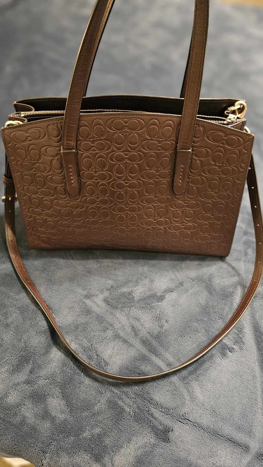 Coach Charlie Carryall 28 In Signature Leather - Wine - Gem