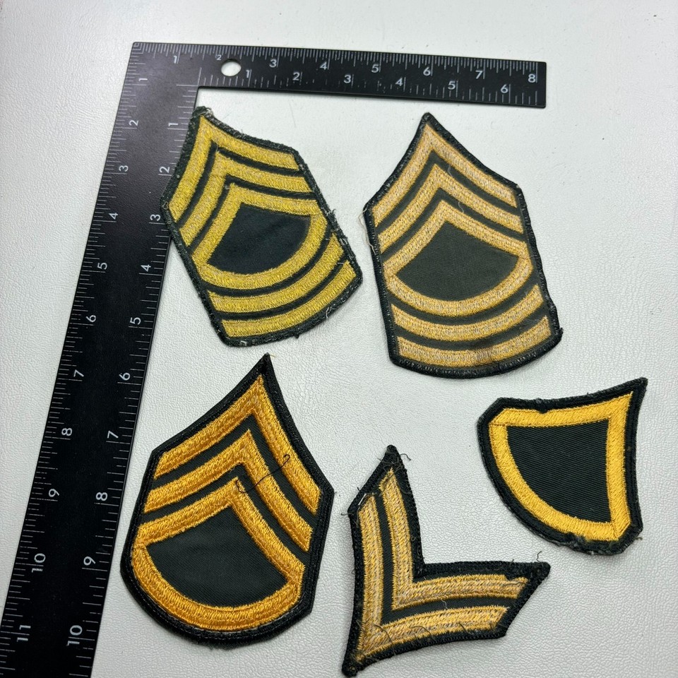 VTG Bundle Lot 5 Patches MIXED LOT RANK CHEVRONS US Army Patches ...