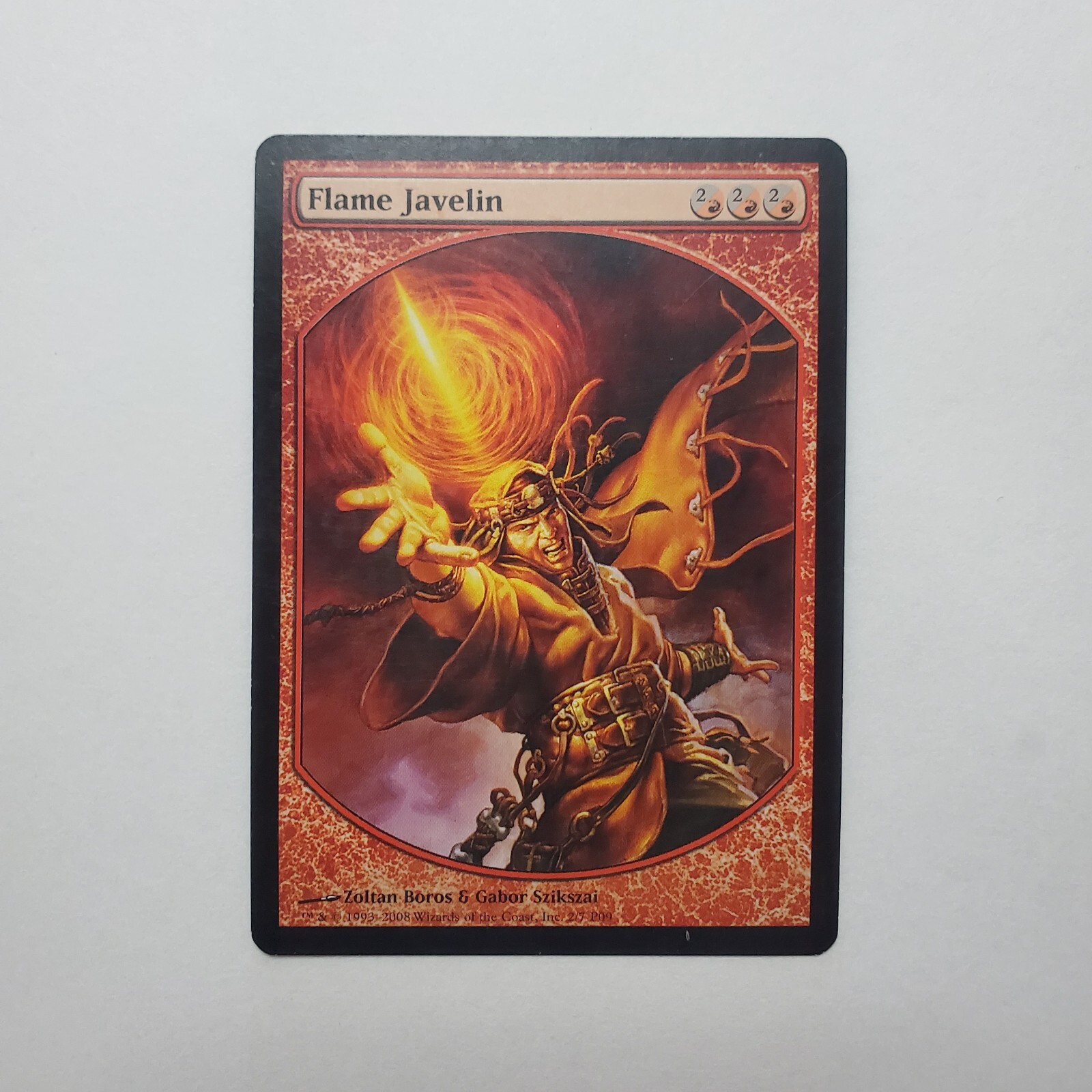 MTG Magic Flame Javelin Textless Player Reward Full Art Promo 2010 LP ...
