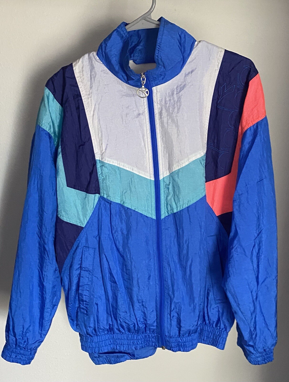 Diadora Windbreaker Track Suit Vintage 1980s 90s Mult… - Gem