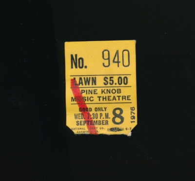 Sep 8 1976 concert ticket ELECTRIC LIGHT ORCHESTRA ELO Pine Knob Music ...