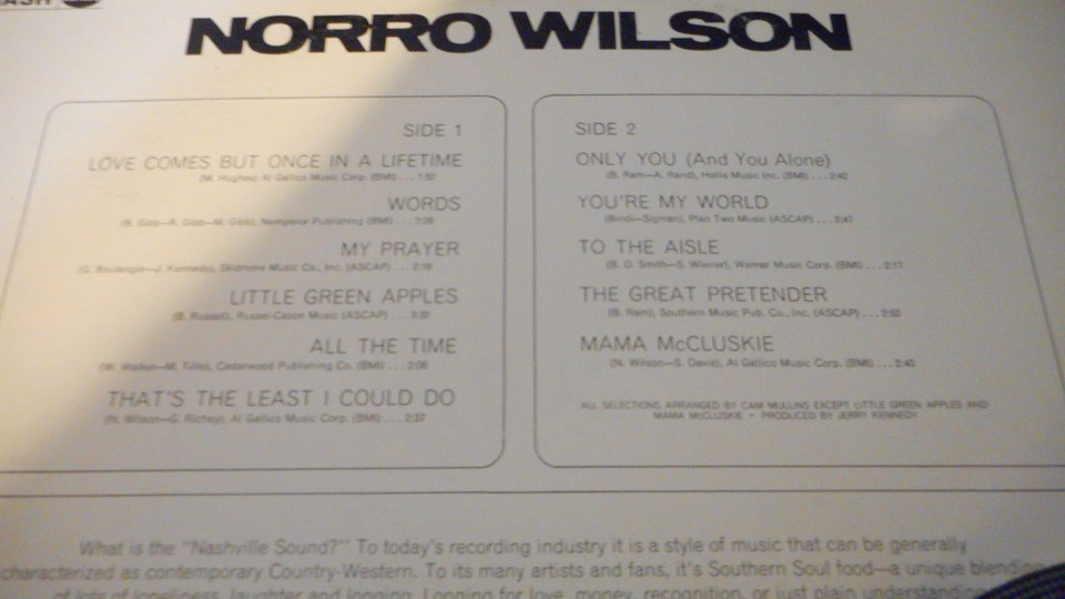 Norro Wilson Dedicated To Only You Vinyl LP | eBay