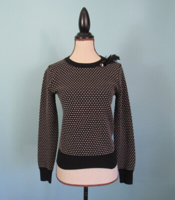 Size: XS FALCONERI Polka Dot Sweater Crewneck Long Sleeve Feathered ...