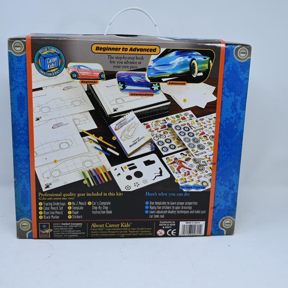 Career Kids Professional Car Designer Kit NEW Sealed Learn From a Pro ...
