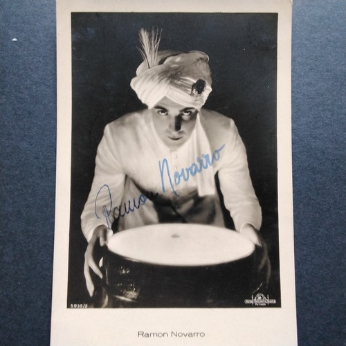 Ramon Novarro SIGNED Photo 20s Silent Film Actor Ben Hur Mata Hari The ...
