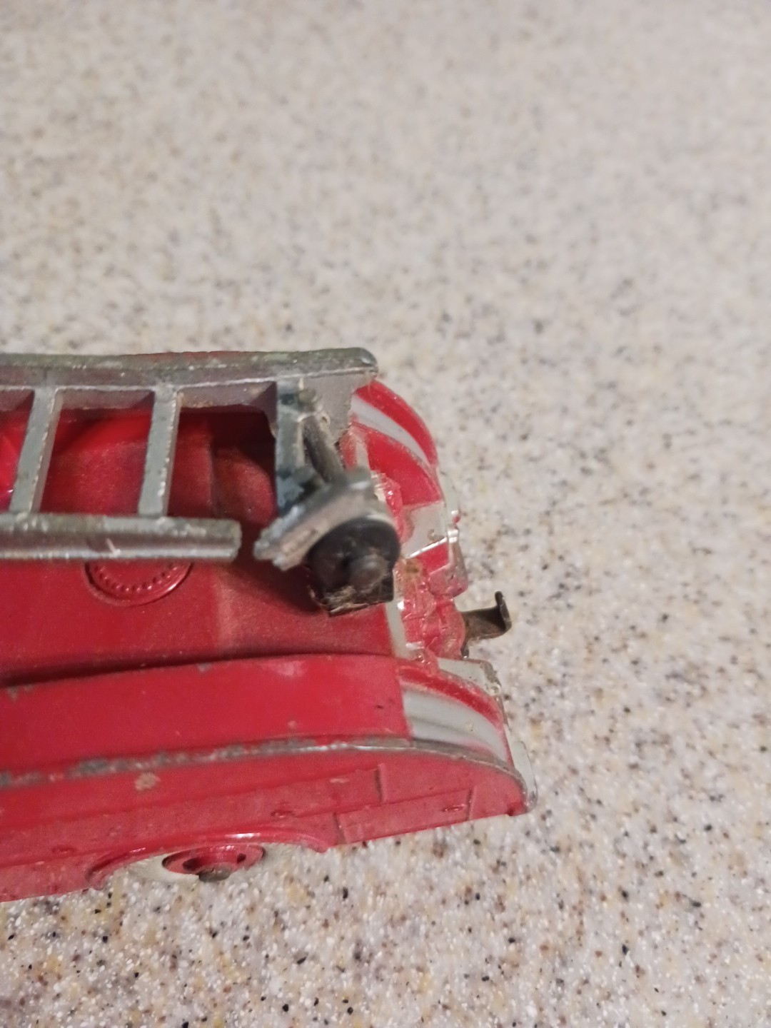 Dinky Fire Engine Ladder Truck #555 Original Die Cast Car Red FOR PARTS ...
