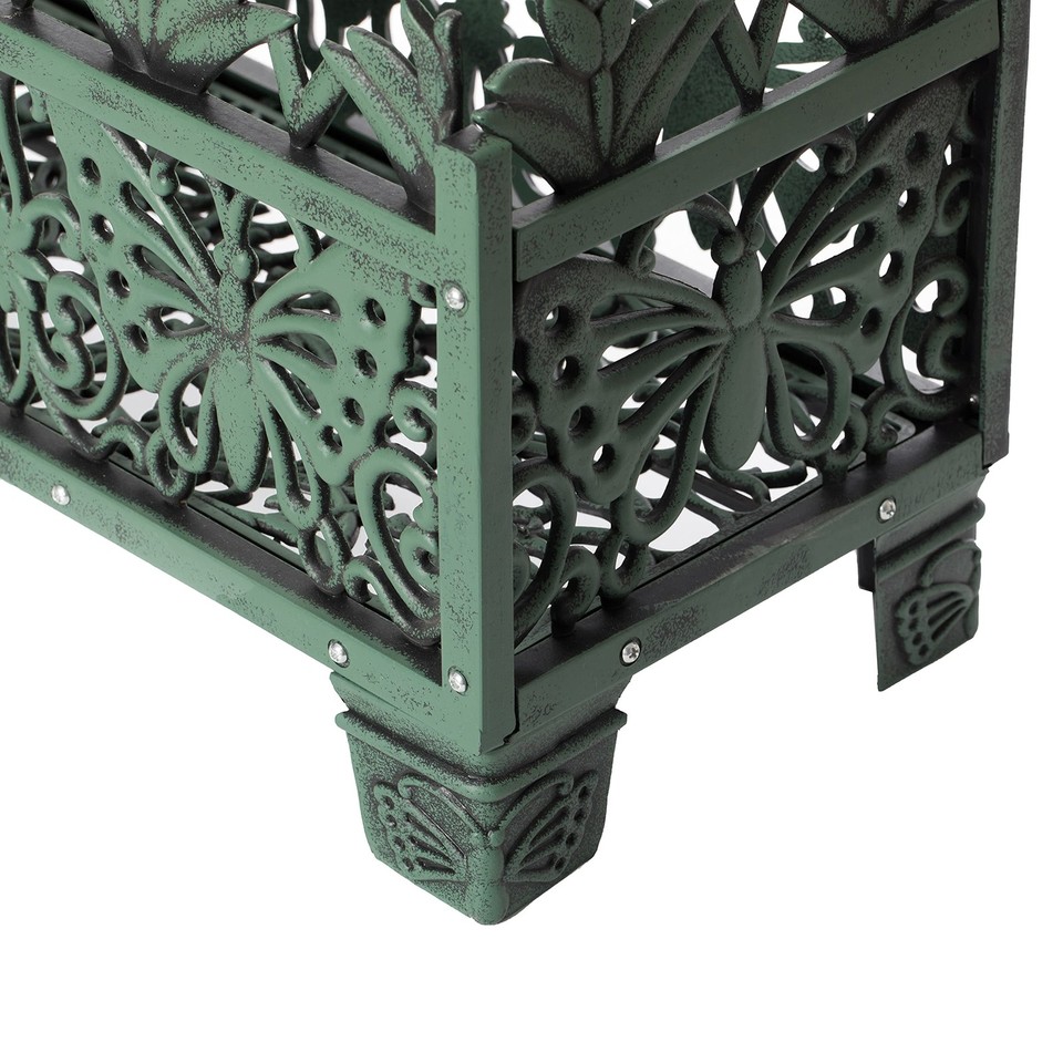 Outdoor Living Butterfly Rectangle Plant Stand, Flower Planting Pot ...