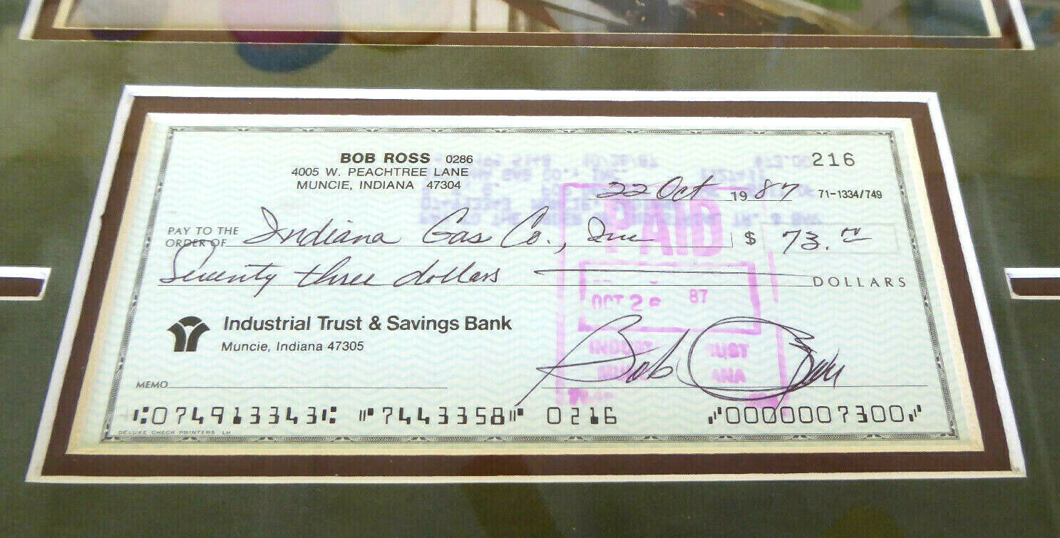 Bob Ross Signed Framed Photo Display Autograph, Joy of Painting, JSA ...