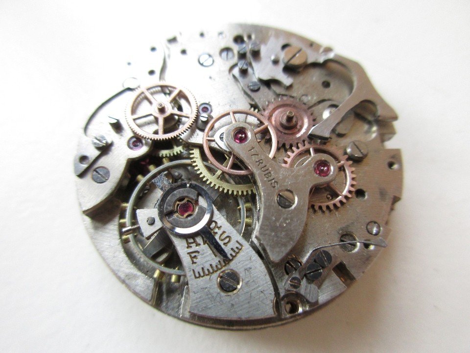 Landeron cal. 51 vintage chronograph watch movement - for parts | eBay