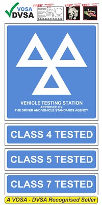 MOT SIGN + CLASS 4, 5 & 7 TESTED | MOT | MOT SIGNS | VOSA DVSA | MOT ...