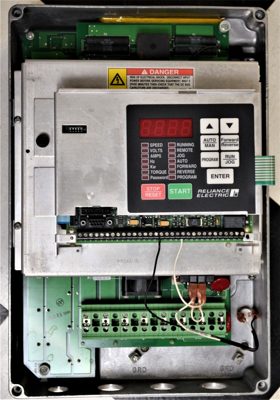 Reliance Electric Gv3000/se 25 HP 25G4160 Ver. 6.04 AC Drive Low Run ...