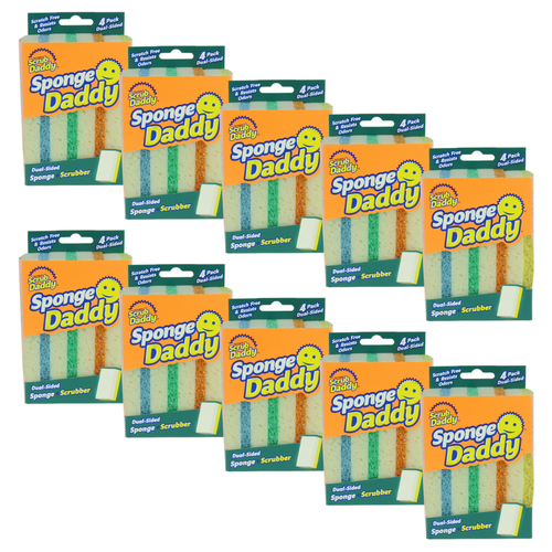 10 x Scrub Daddy Sponge Daddy 4 Pack Cleaning Scourer Bulk Buy | eBay