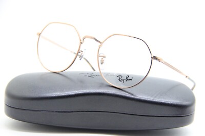 NEW RAY BAN RB 6465 JACK 2943 ROSE GOLD BROWN AUTHENTIC EYEGLASSES W ...