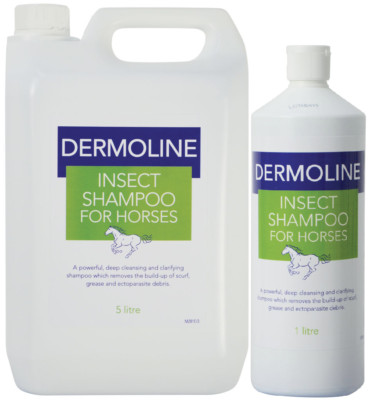 Dermoline Insect Horse Shampoo Removes Lice Mites Ectoparasites Skin ...