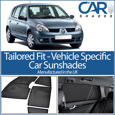 Renault CLIO 5dr 98-05 UV CAR SHADES WINDOW SUN BLINDS PRIVACY GLASS ...