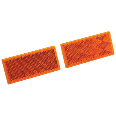 Reese Rectangular Quick Mount Reflex Reflectors Amber (2 pack) | eBay