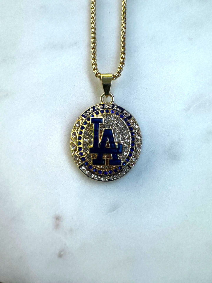 LA Dodgers Necklace - 2024 World Series Champions - 27" Chain - MLB ...