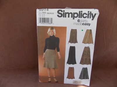 Simplicity Misses Skirts Sizes 6-12 Uncut Pattern 5914 | eBay