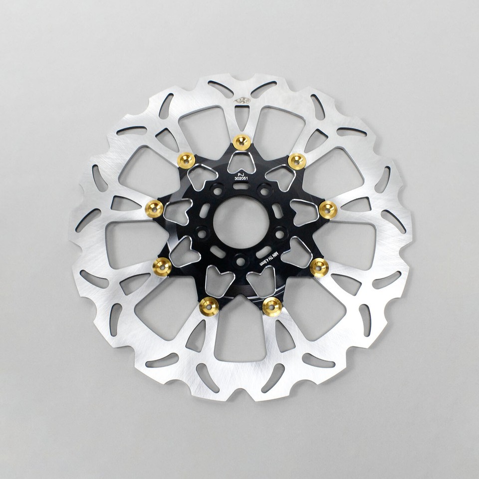 Black Gold Big Floating Front Brake Rotor for Harley Fat Bob Low Rider ...