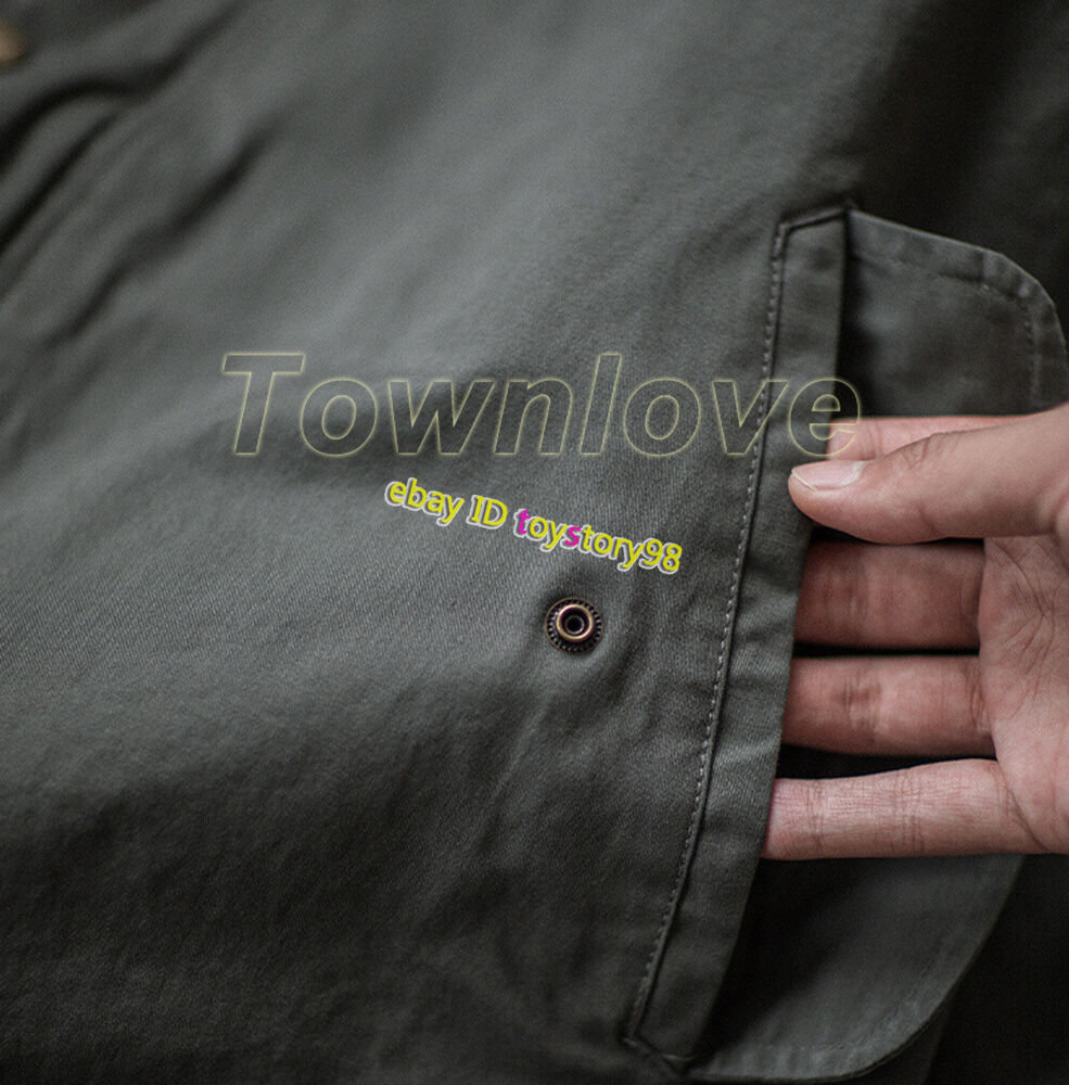 Men' M51 Fishtail Parka Hooded Military Jacket Trench Coat Army Casual ...
