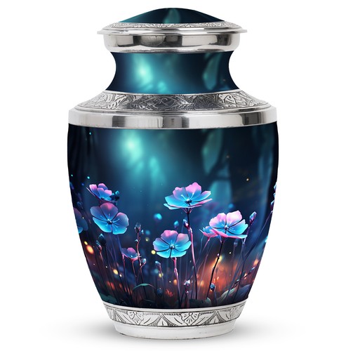 Urn For Cremation Ashes Forget Me Not Flower In Forest (10 Inch) Large ...