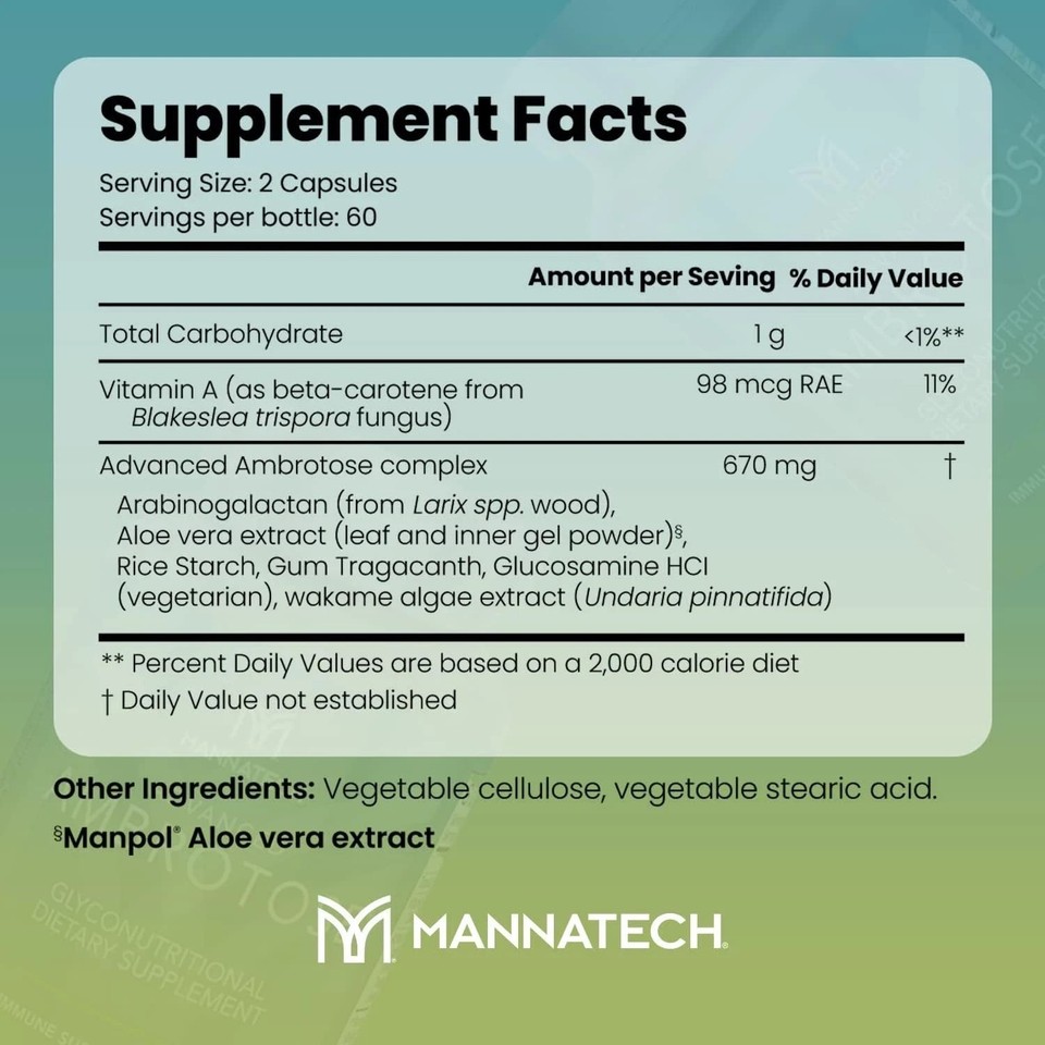 Mannatech Advanced Ambrotose Capsules 240 Count | Dietary Supplement | eBay