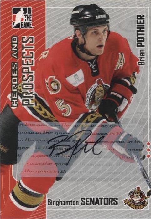 2005-06 In the Game Heroes and Prospects - Autographs Brian Pothier #A ...
