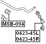 Front Right Stabilizer Link / Sway Bar Link Fits Mitsubishi MR132552 ...
