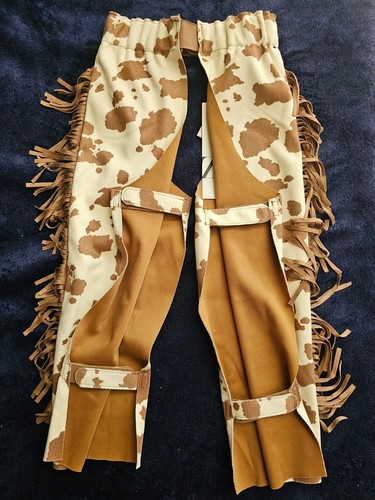 RARE ZARA YOUTH COW PRINT BULL RIDING RODEO CHAPS NWT 3-4YRS | eBay